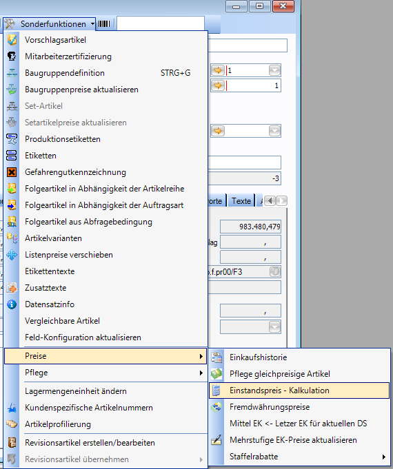 Produktkalkulation Herstellkosten