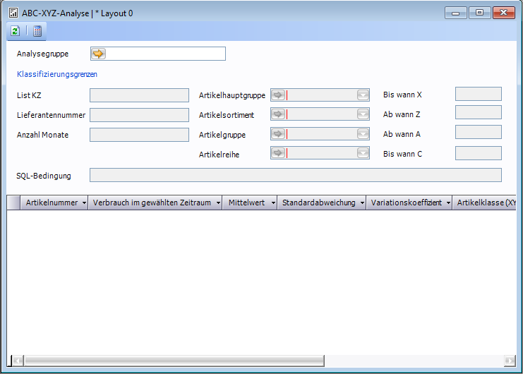 ABC-XYZ-Analyse durchführen